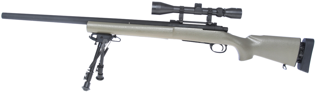 M24 Socom TAN, dvojnožka, optika, Snow Wolf, SW-04T++ | AirsoftGuns