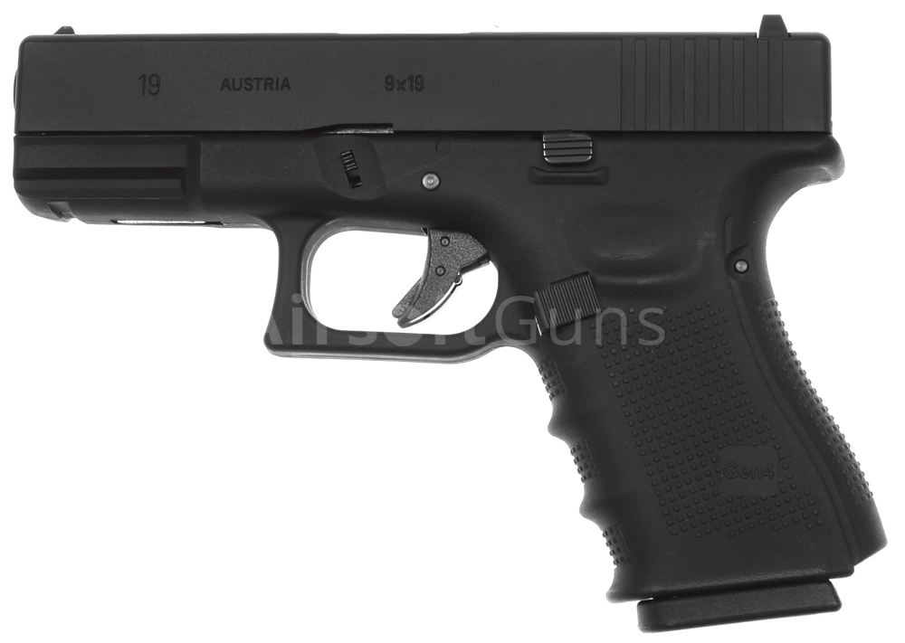 Glock 19, rám gen. 4, Black, GBB, WE | AirsoftGuns